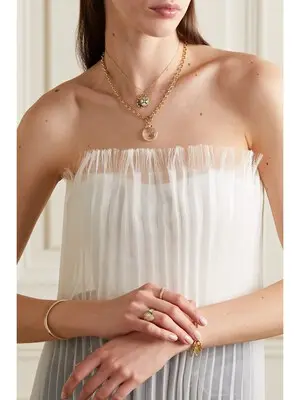 FOUNDRAE Wholeness 18-karat Quartz And Diamond Necklace