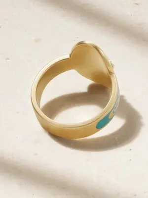 FOUNDRAE Reverie 18-karat Diamond And Enamel Ring