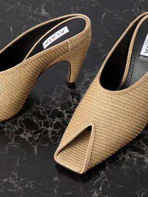 Alaïa Spike Raffia Pumps