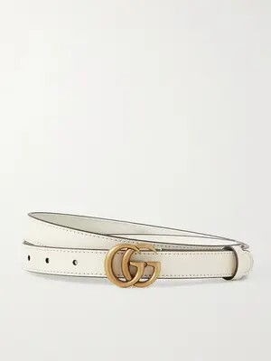 Gucci Gg Marmont Leather Belt - Ivory