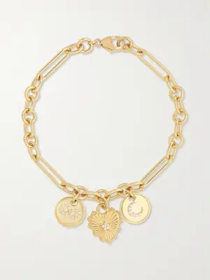 FOUNDRAE Love & Karma 18-karat Diamond Bracelet - Gold