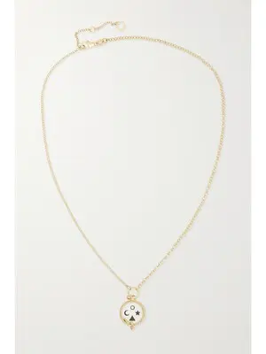 FOUNDRAE Wholeness 18-karat Enamel And Diamond Necklace