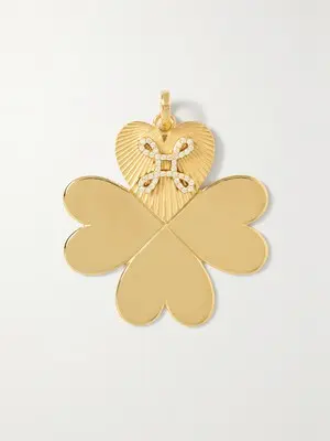 FOUNDRAE Four Heart Clover 18-karat Diamond Pendant - Gold