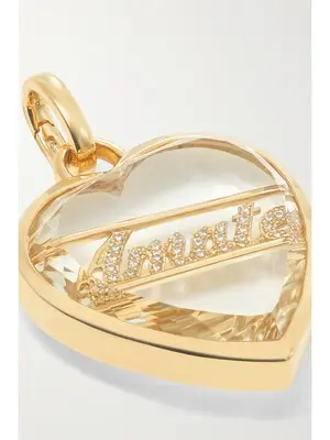 FOUNDRAE Amate 18-karat Quartz And Diamond Pendant