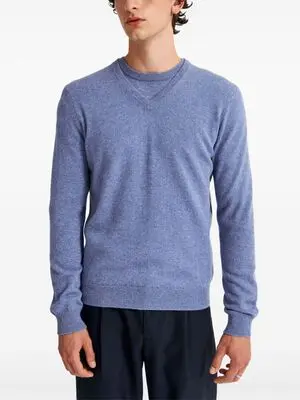 Pringle Of Scotland V-neck Cashmere Jumper - Blue