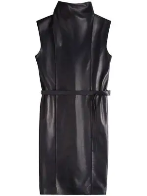 TOD'S Leather Midi Dress