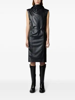 TOD'S Leather Midi Dress