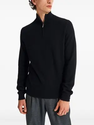 Pringle Of Scotland Zip-up Cashmere Jumper - Black