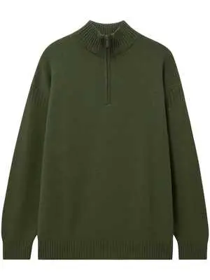 Pringle Of Scotland Zip Cashmere Jumper - Green