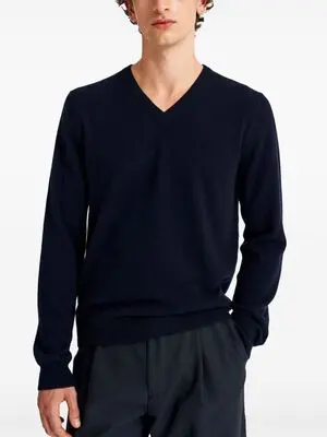 Pringle Of Scotland Blue V Neck Jumper