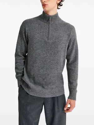 Pringle Of Scotland Zip Cashmere Jumper - Grey