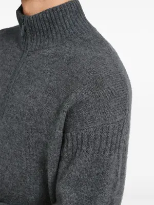 Pringle Of Scotland Zip Cashmere Jumper - Grey