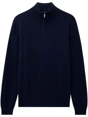 Pringle Of Scotland Half-zip Cashmere Jumper - Blue