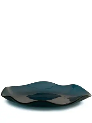 SOPHIE LOU JACOBSEN Curved Edge Glass Plate - Blue