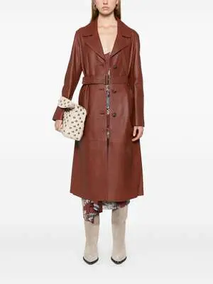 YVES SALOMON Leather Coat