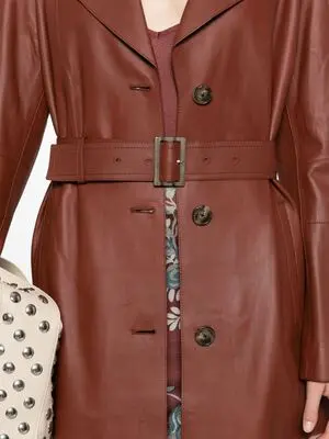 YVES SALOMON Leather Coat