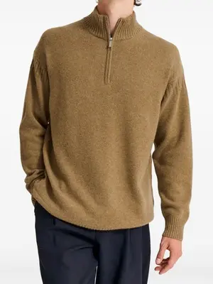 Pringle Of Scotland Zip-up Cashmere Jumper - Neutrals