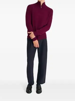 Pringle Of Scotland Zip-up Cashmere Jumper - Red