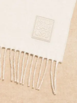 Loewe Logo-patch Scarf - Neutrals