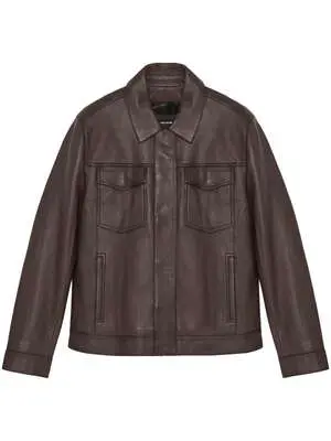 YVES SALOMON Denim-style Leather Jacket