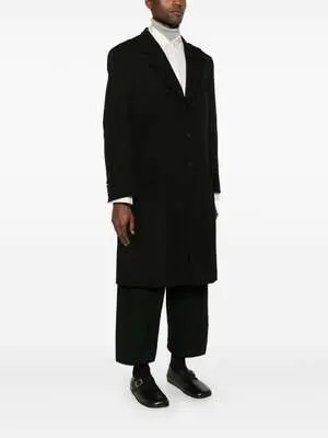 Yohji Yamamoto Mid-length Wool Twill Coat