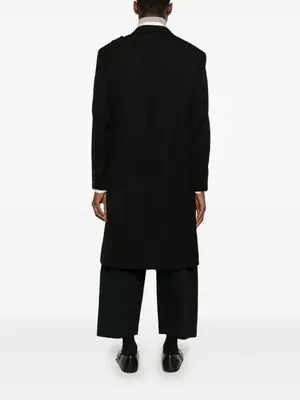 Yohji Yamamoto Mid-length Wool Twill Coat
