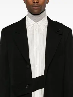 Yohji Yamamoto Mid-length Wool Twill Coat