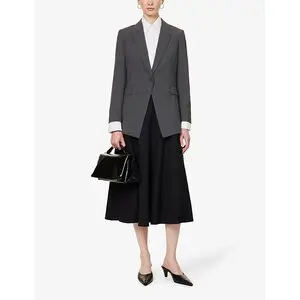 Theory Etiennette Single-breasted Blazer - Charcoal Melange
