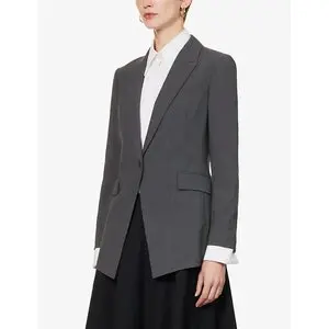 Theory Etiennette Single-breasted Blazer - Charcoal Melange