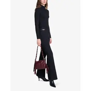 Maje Roll-neck Stretch-jersey Top