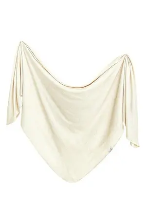 COPPER PEARL Moonstone Rib Swaddle Blanket - White