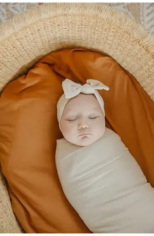 COPPER PEARL Moonstone Rib Swaddle Blanket