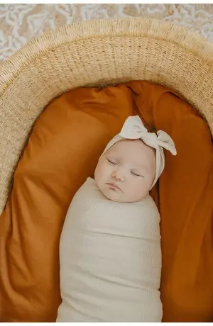 COPPER PEARL Moonstone Rib Swaddle Blanket