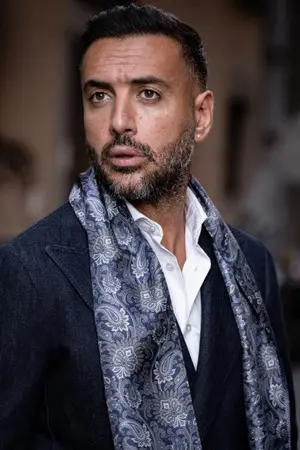 ELIZABETTA Pasquinosilk Scarf For - Navy