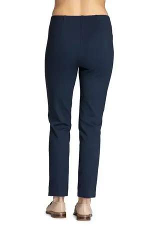 APNY Split Hem Pull-on Crop Slim Pants - Navy
