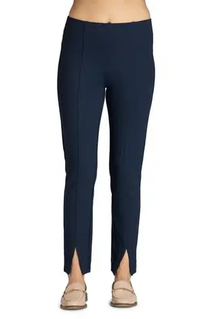 APNY Split Hem Pull-on Crop Slim Pants - Navy