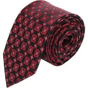 Trafalgar Trafalgar Azzimato Diamond Stately Silk Necktie Red