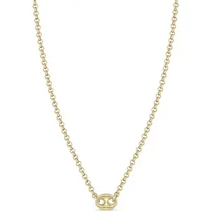 Zoe Chicco Rolo Chain Pendant Necklace