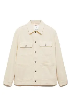 Mango Workwear Denim Overshirt