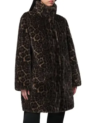 Apparis Blair Leopard Faux Fur Coat