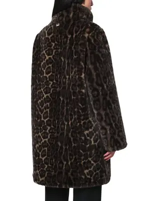 Apparis Blair Leopard Faux Fur Coat