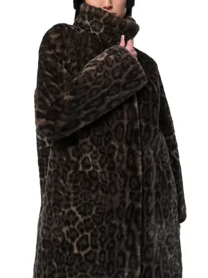 Apparis Blair Leopard Faux Fur Coat
