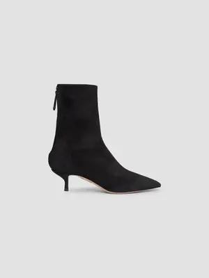 AQUAZZURA Montmartre 50mm Suede Booties - Black