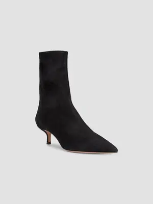 AQUAZZURA Montmartre 50mm Suede Booties - Black