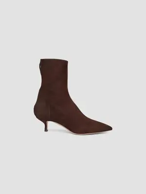 AQUAZZURA Montmartre 50mm Suede Booties - Espresso