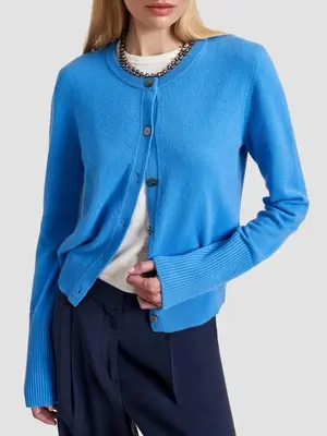 LA LIGNE Cashmere Cardigan - Cerulean