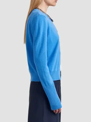 LA LIGNE Cashmere Cardigan - Cerulean