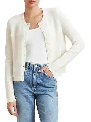 LA LIGNE Cashmere Cardigan Cream