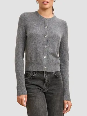 LA LIGNE Cashmere Cardigan Grey