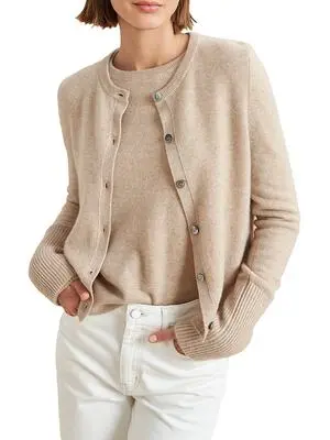 LA LIGNE Cashmere Cardigan Tan